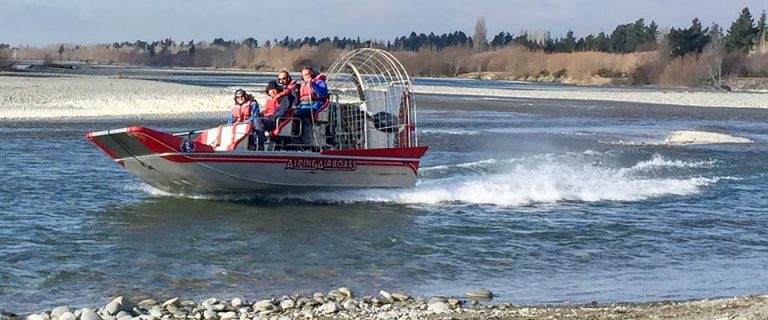 Alpine Jet Boat Tours and Airboat Trips Waimakariri River