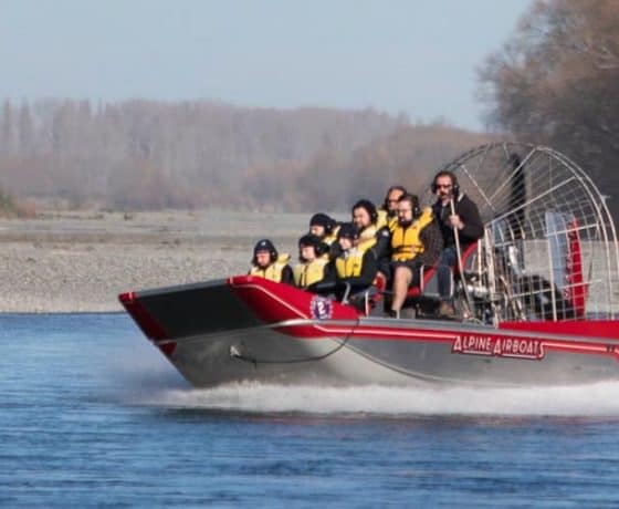 Alpine Jet Boat Tours and Airboat Trips Waimakariri River